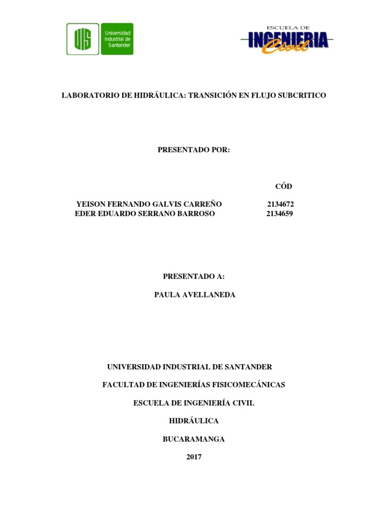 Transiciones en Flujo Subcrítico | PDF | Gravedad | Ciencia de los ...