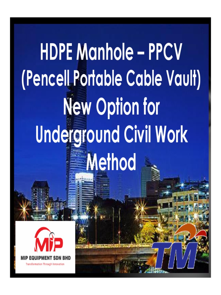 HDPE Manhole (Pencell Portable Cable Vault - PPCV) | PDF | Economic Sectors