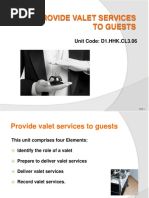 CBLM 4 - Providing Valet Service | PDF | Finance & Money Management