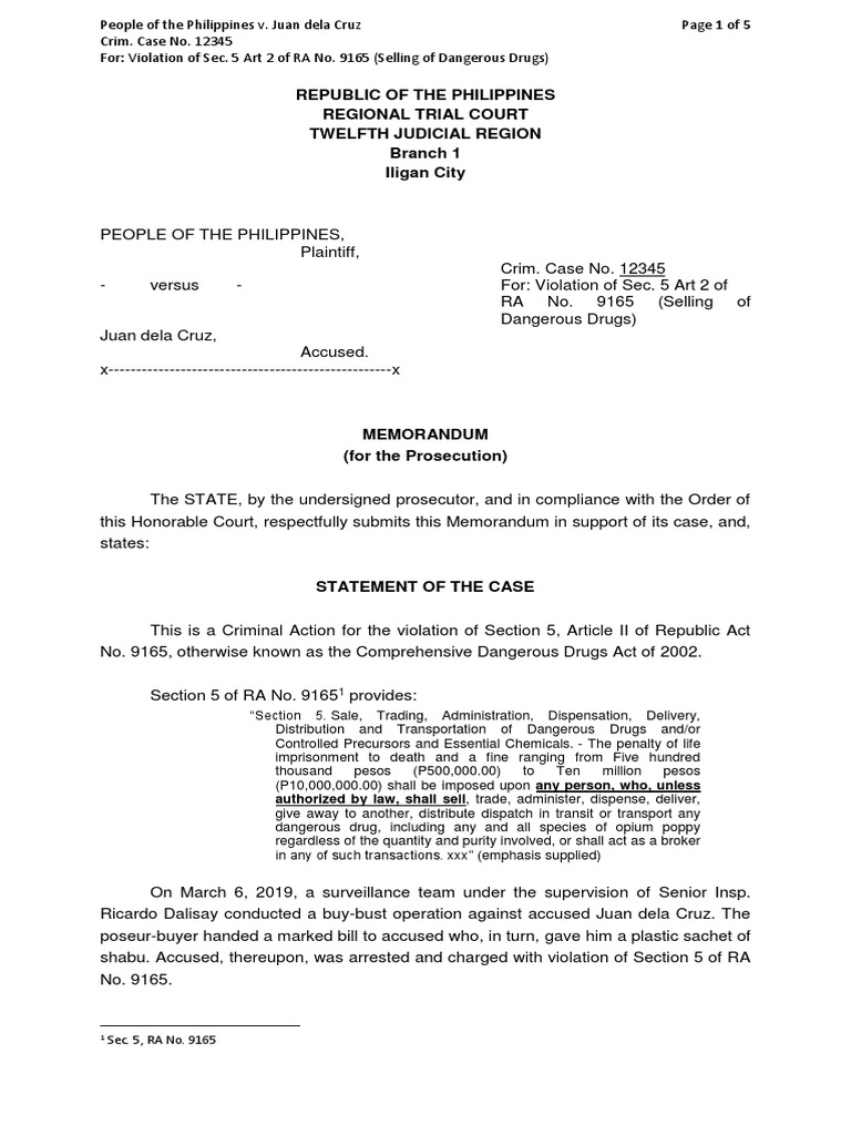 Memorandum Prosecution | Entrapment | Government Information | Free 30 ...