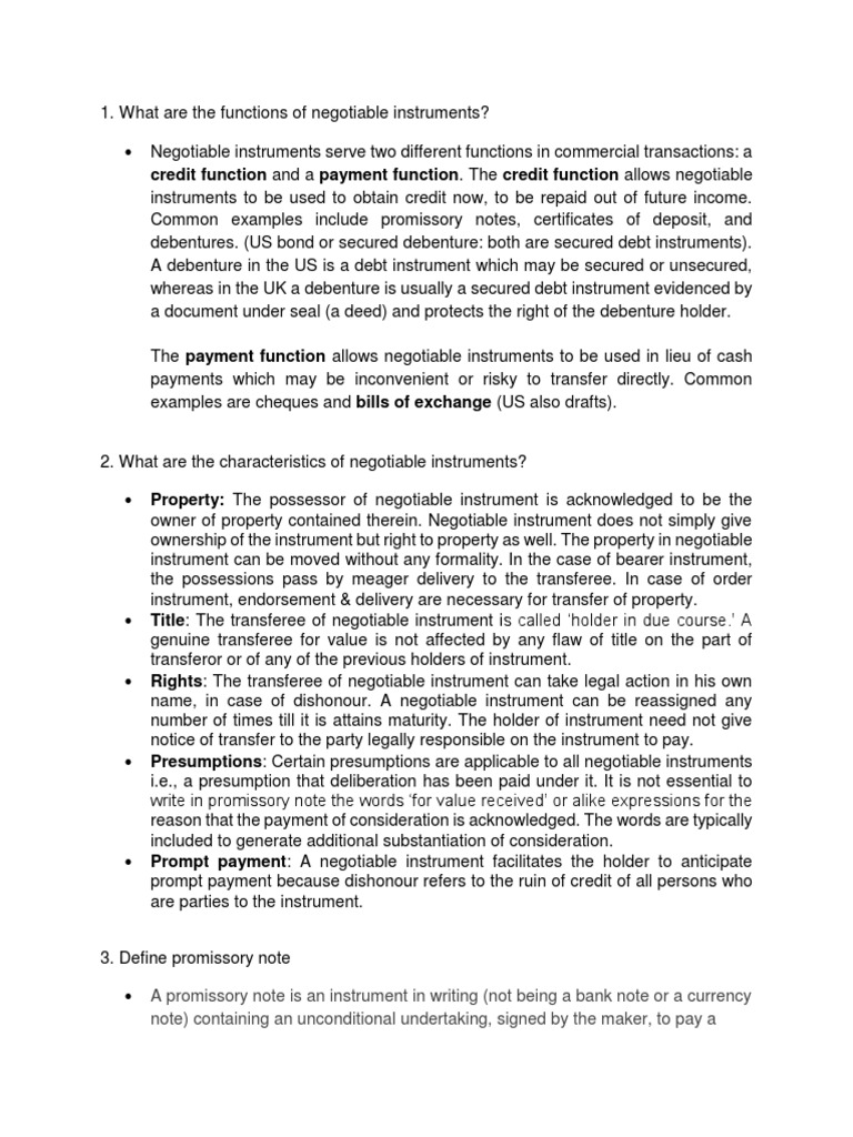 Tamil Promissory Note Overview | PDF | Negotiable Instrument ...