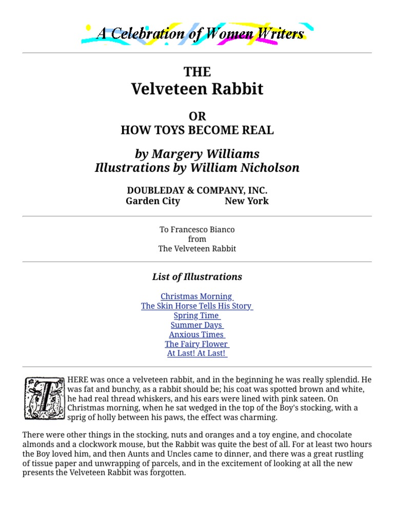 The Velveteen Rabbit | PDF | Nature