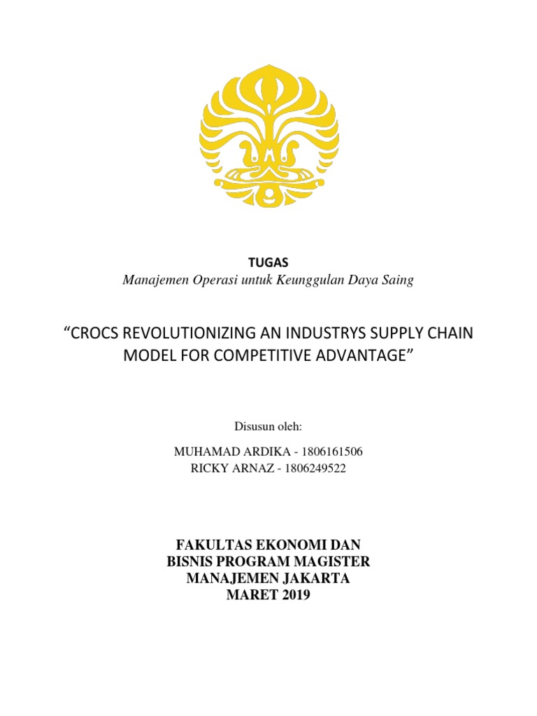 Crocs Supply Chain for Competitive Edge | PDF | Inventory | Supply Chain