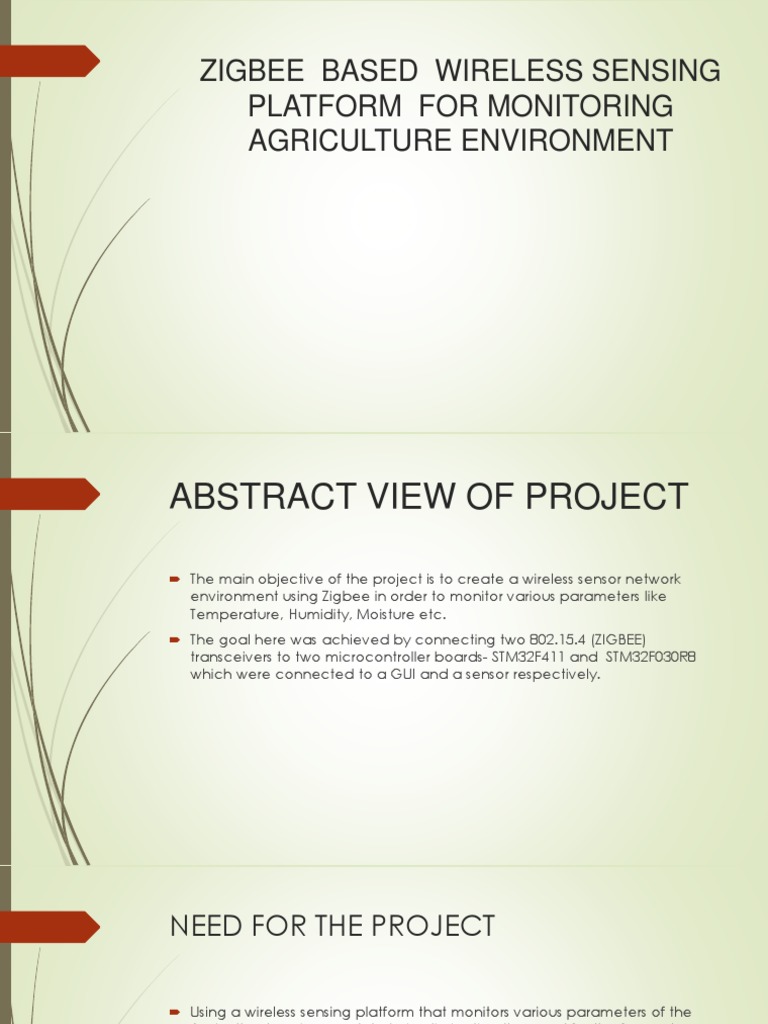 Zigbee Wireless Sensing Platform For Agriculture Pdf Wi Fi Humidity