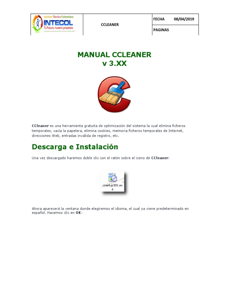 Manual CCleaner | PDF | Point and Click | Archivo de computadora
