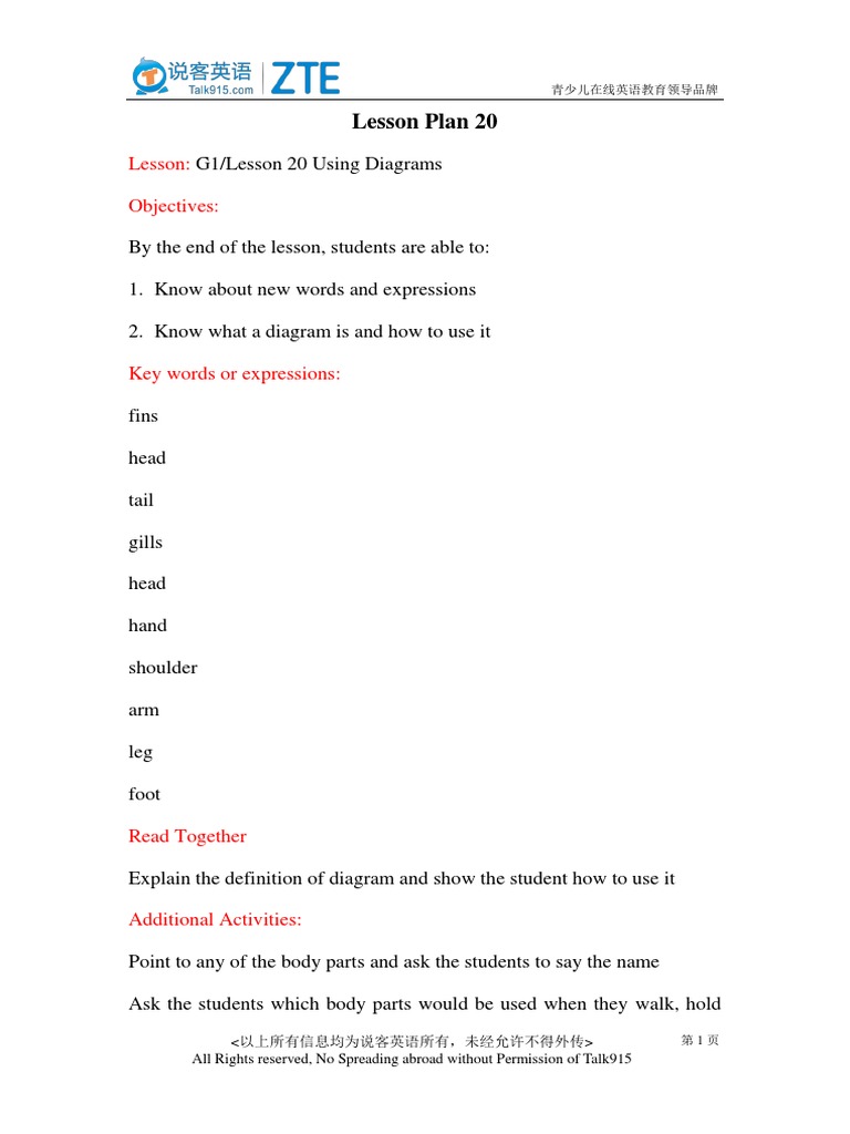 Lesson 20: Using Diagrams in English | PDF | Career & Growth