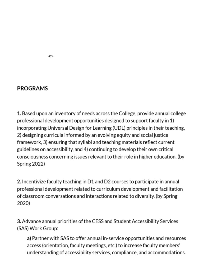 CESS Diversity and Inclusion Action Plan Survey-2 PDF | PDF | Inclusion (Education) | Curriculum