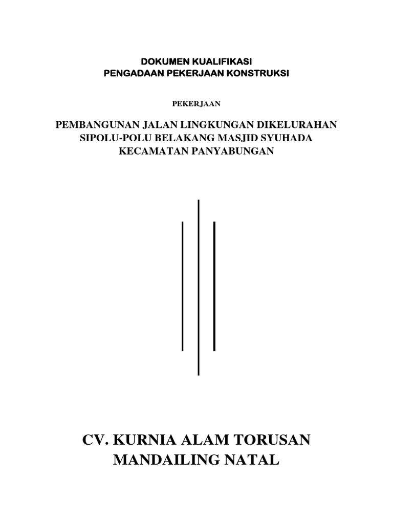 Dokumen Kualifikasi | PDF
