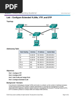 2.1.4.4 Packet Tracer - Configure VLANs, VTP, and DTP | PDF | Network Switch | Computer Network