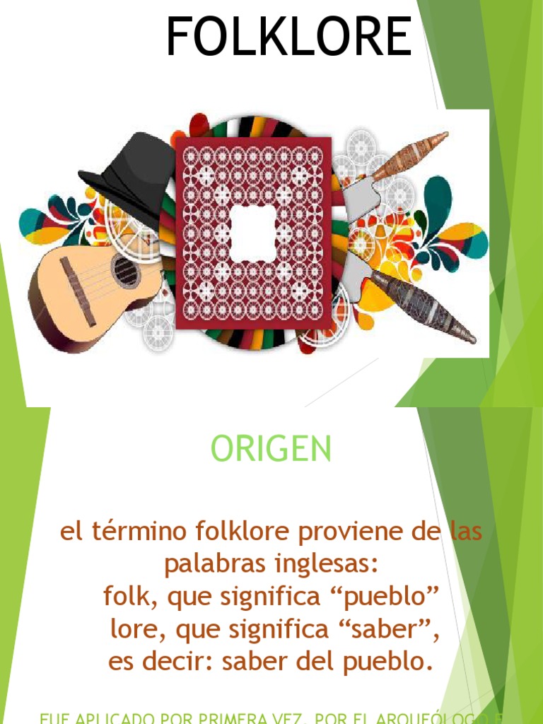 El origen y clasificación del folklore | PDF | Folklore | Antropología ...