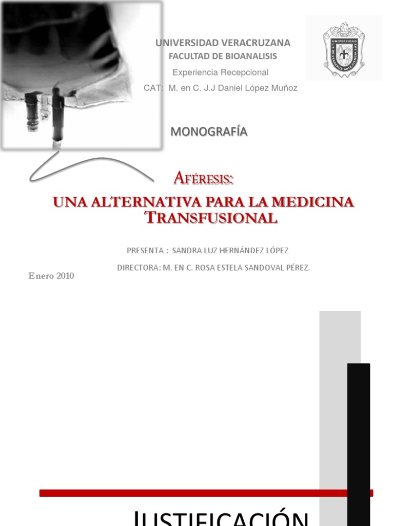 Presentacion Aferesis | PDF | Sangre | Medicina CLINICA