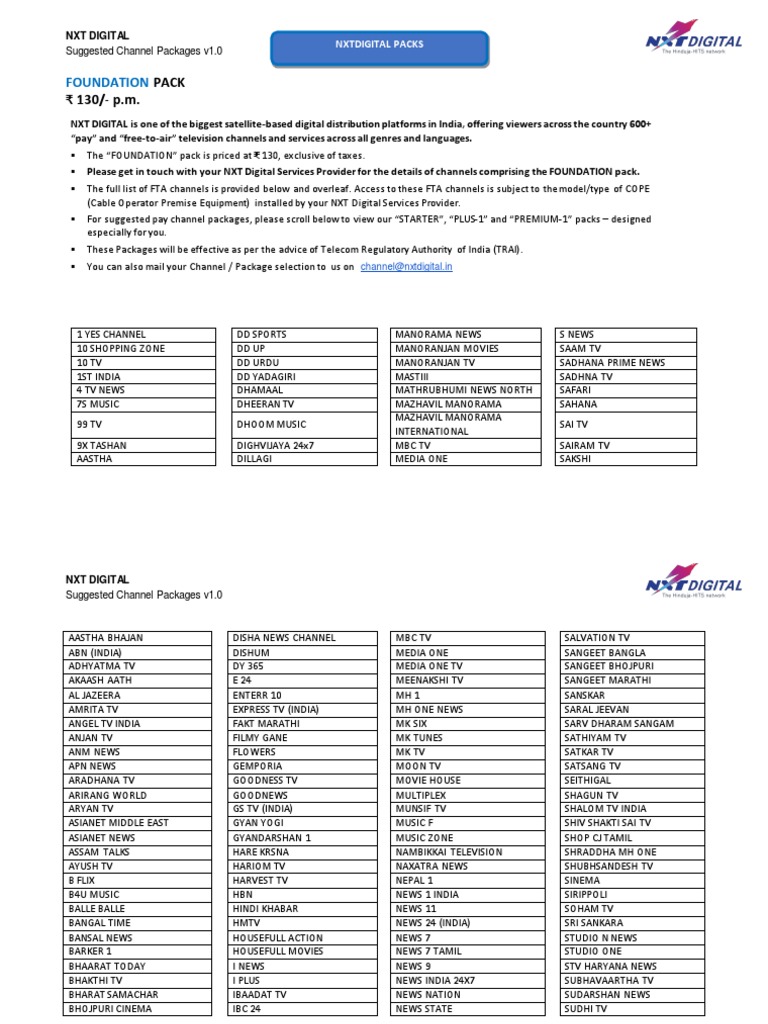 NXT Package | PDF | Pay Television | Television