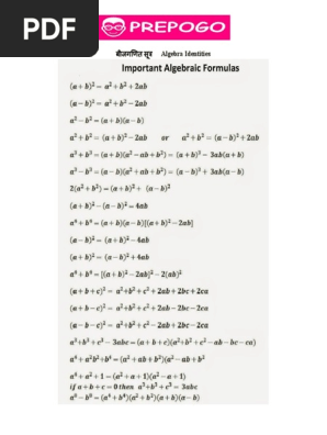 Algebraic Formula