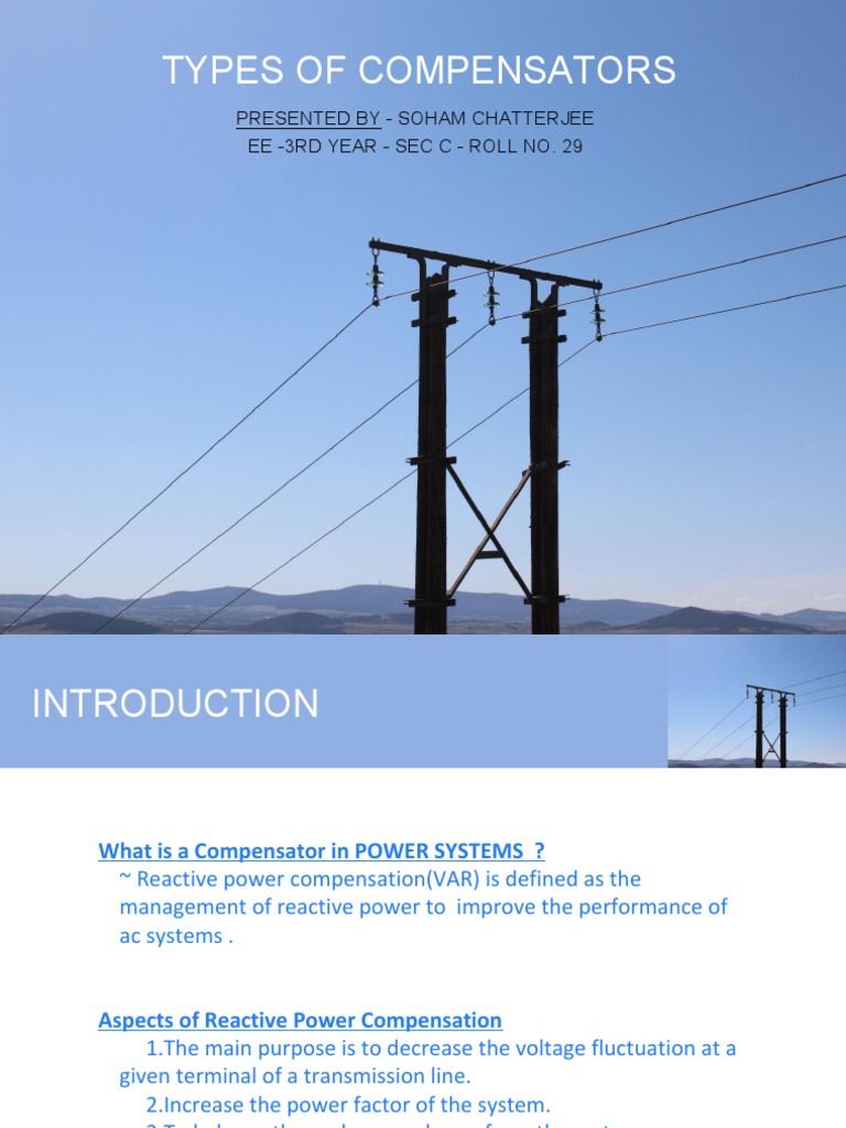 Types of Power System Compensators | PDF | Ac Power | Capacitor