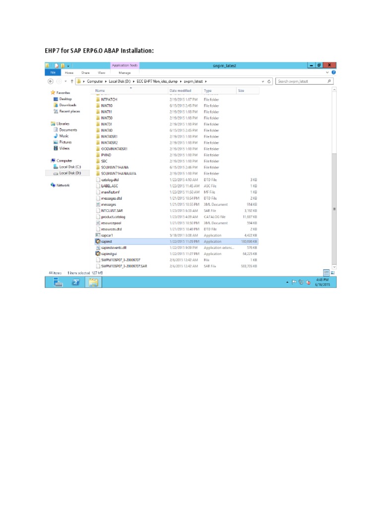 EHP7 For SAP ERP6.0 ABAP Installation | PDF | Sap Se | Cross Platform ...