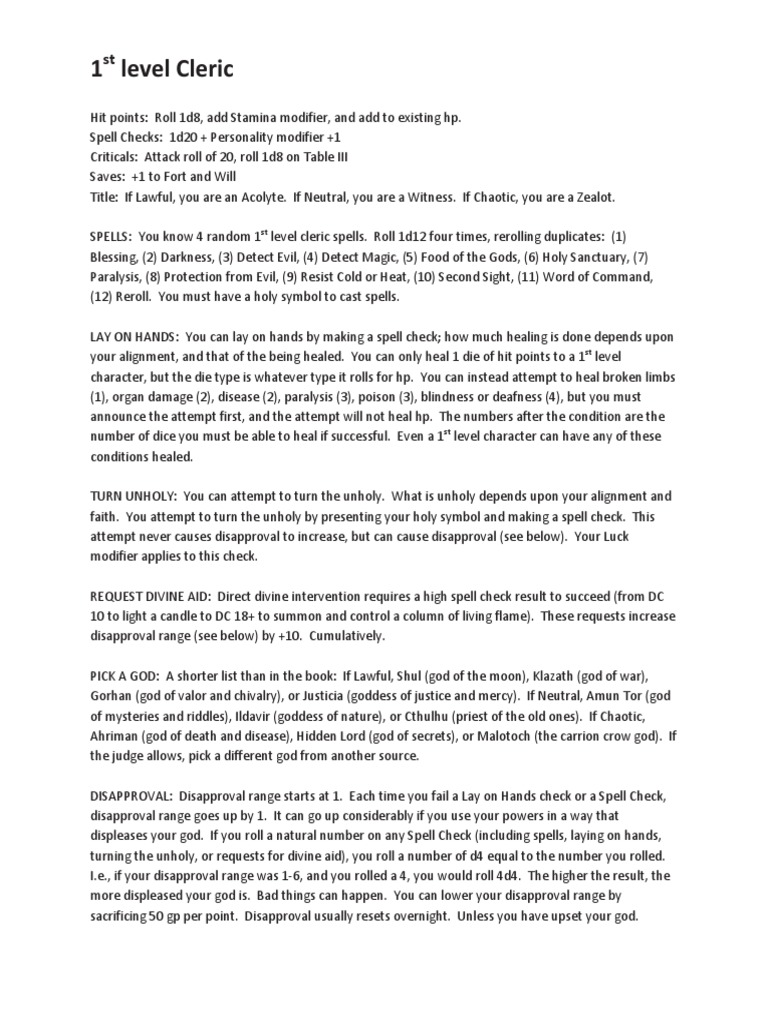 DCC 1st LVL Cheat Sheet | PDF