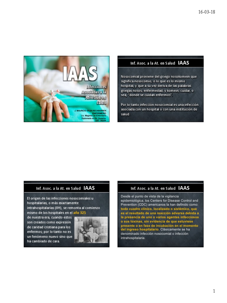 Clase IAAS 2018 PDF | PDF | Lavado de manos | Infección adquirida en el hospital