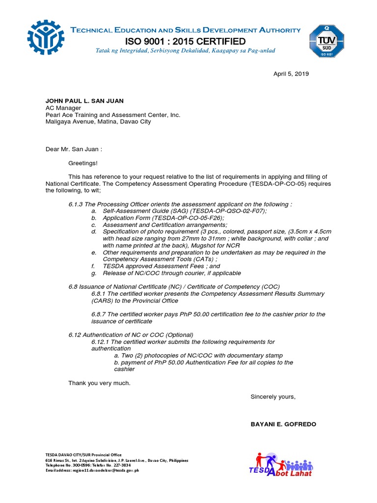 Letter To Pearl Ace | PDF | Business