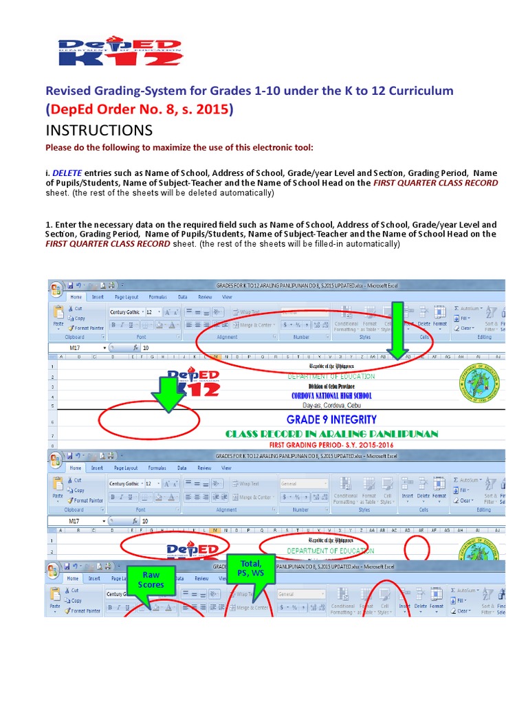 Grades For K To 12 Esp With Stats | PDF | Teaching Mathematics