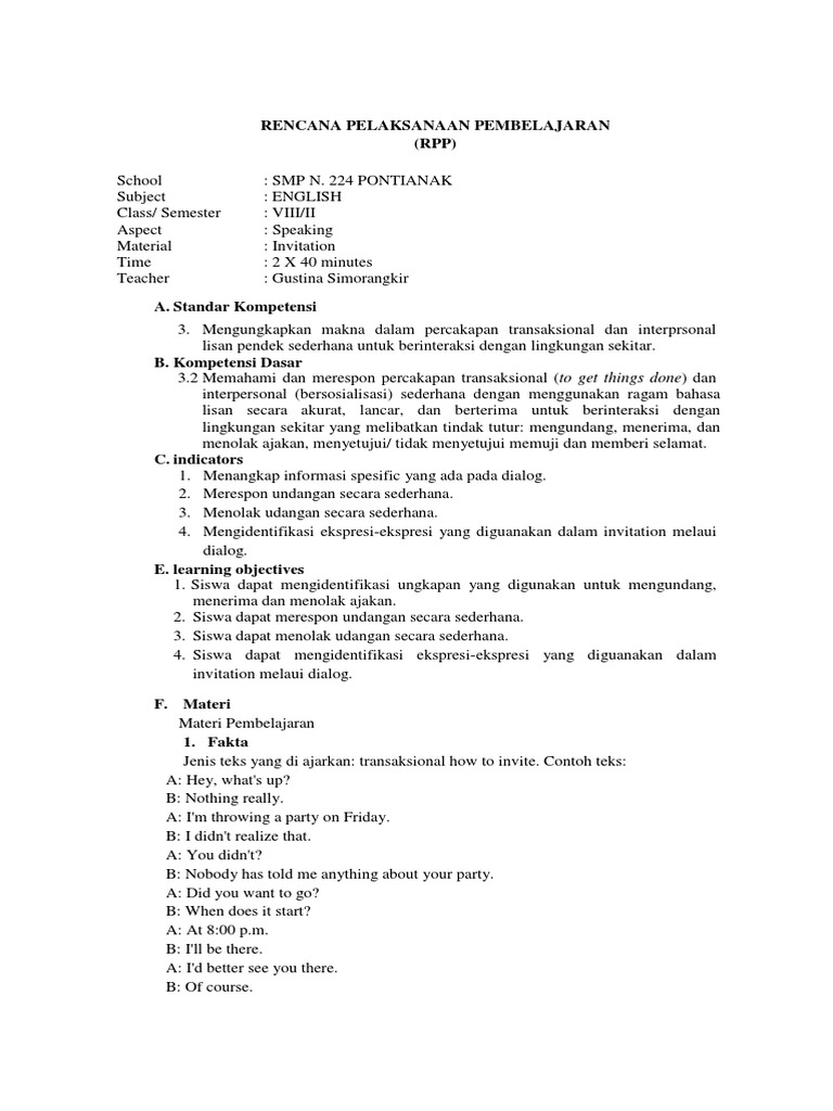 Speaking Lesson Plan | PDF | Grammar | Teachers