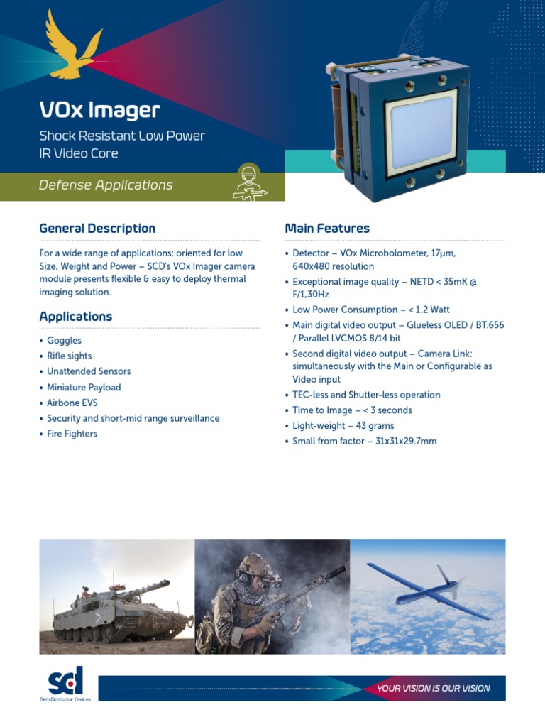 VOx Imager Brochure v5 | PDF | Digital Video | Sensor