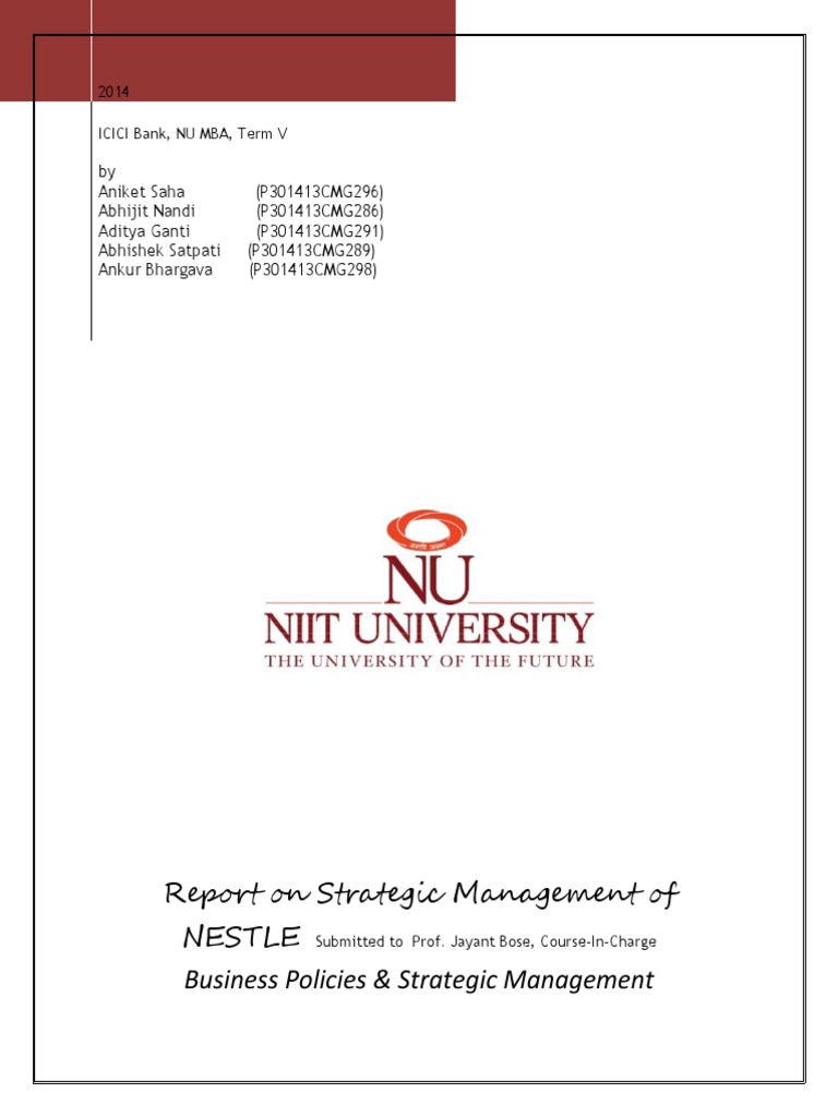 Nestle Sample | PDF | Nestlé | Strategic Management
