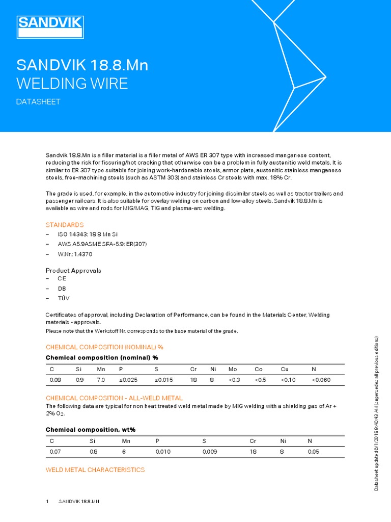 Sandvik Welding | PDF | Welding | Construction