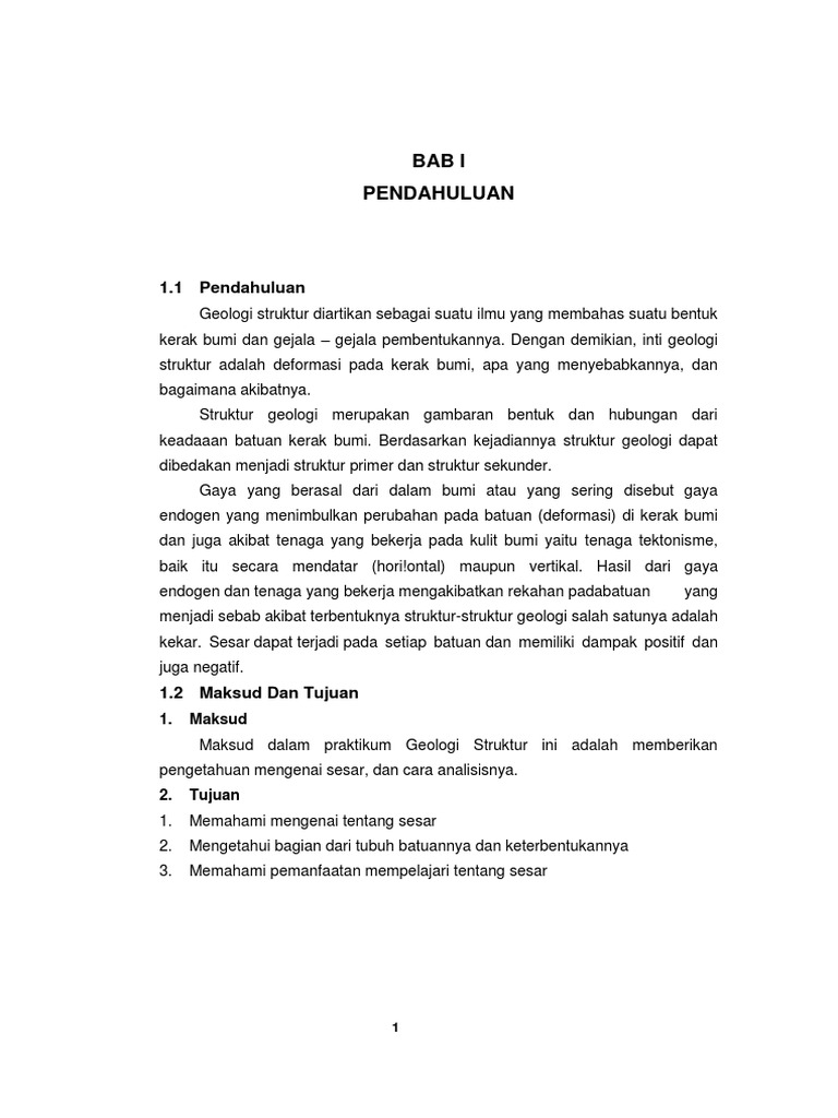 Struktur dan Jenis Sesar Geologi | PDF