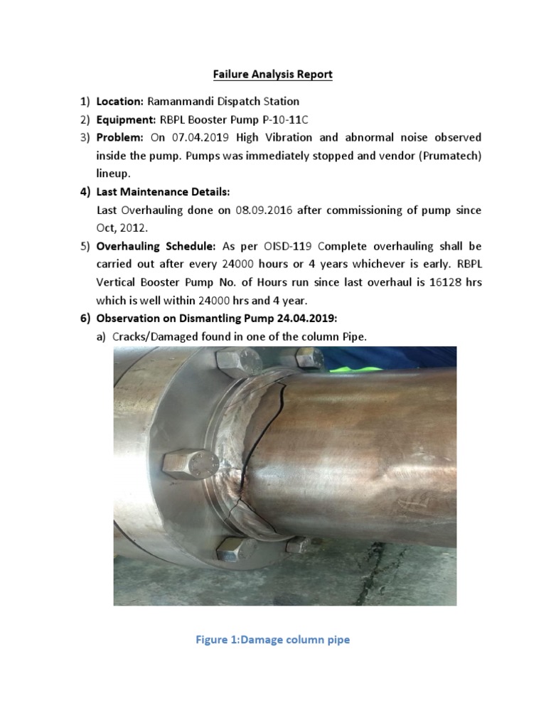 Root Cause Analysis | PDF | Bearing (Mechanical) | Pump