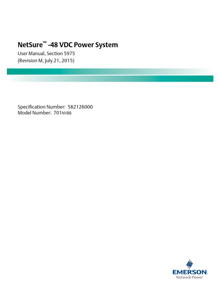 Vertiv Netsure 701 PDF | PDF | Alternating Current | Fire Safety