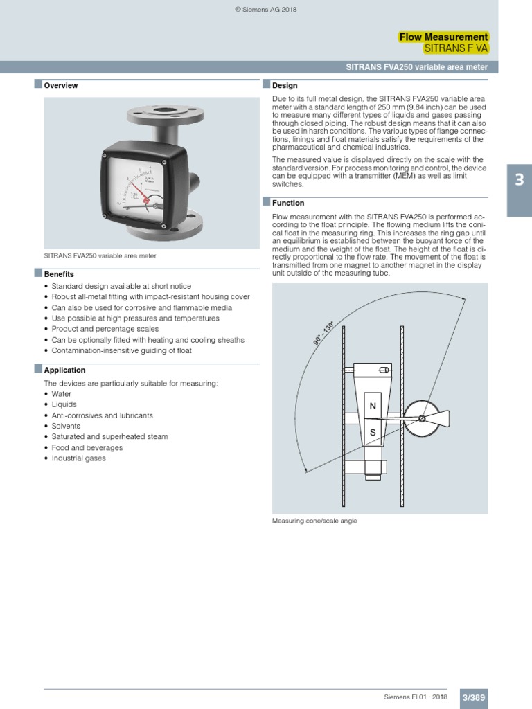 Flow Transmitter (SIEMENS) PDF | PDF | Flow Measurement | Pipe (Fluid ...