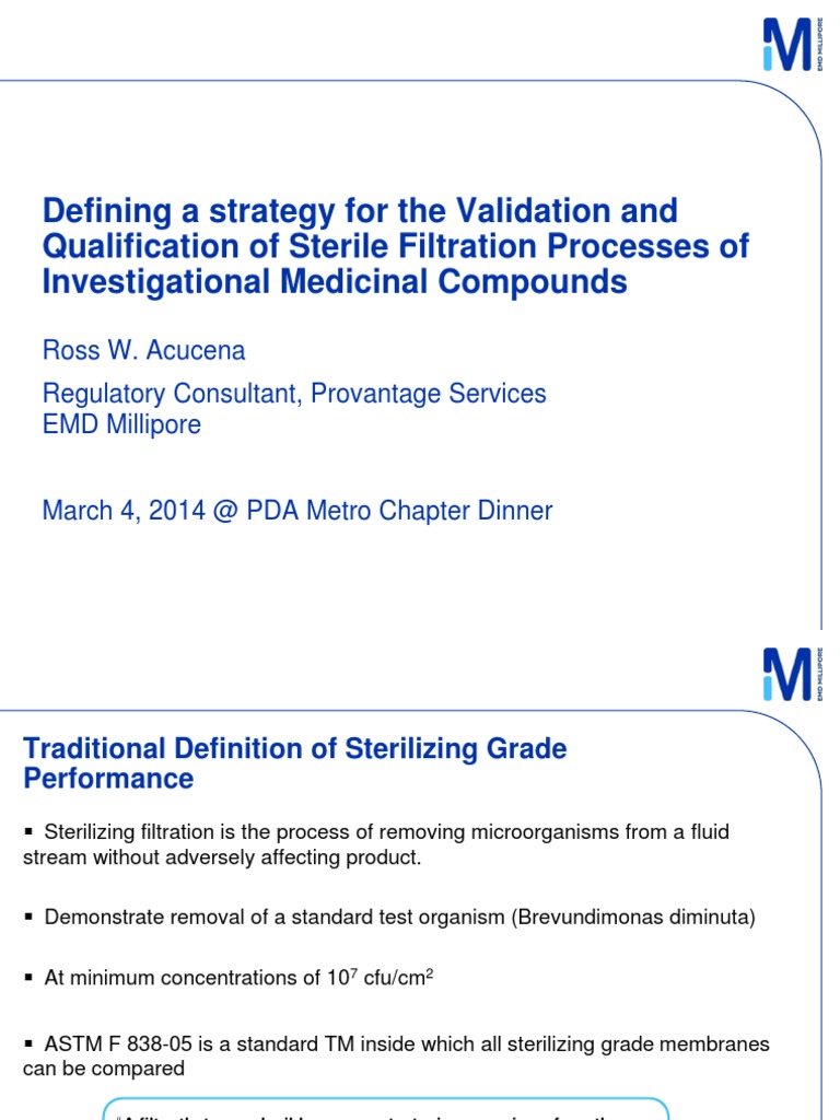 Defining A Strategy For The Validation and Qualification of Sterile ...