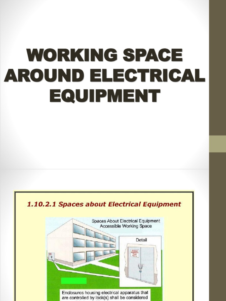 Working Space Around Electrical Equipment | PDF