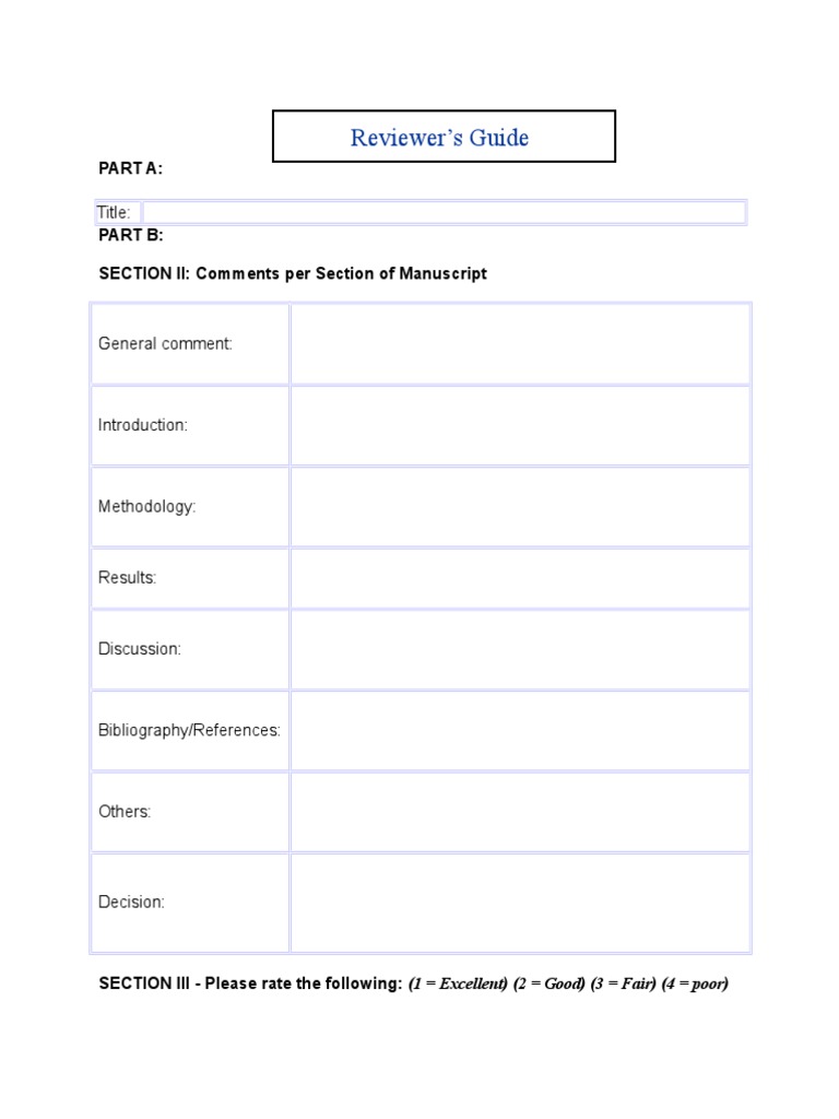 Reviewers Guide | PDF