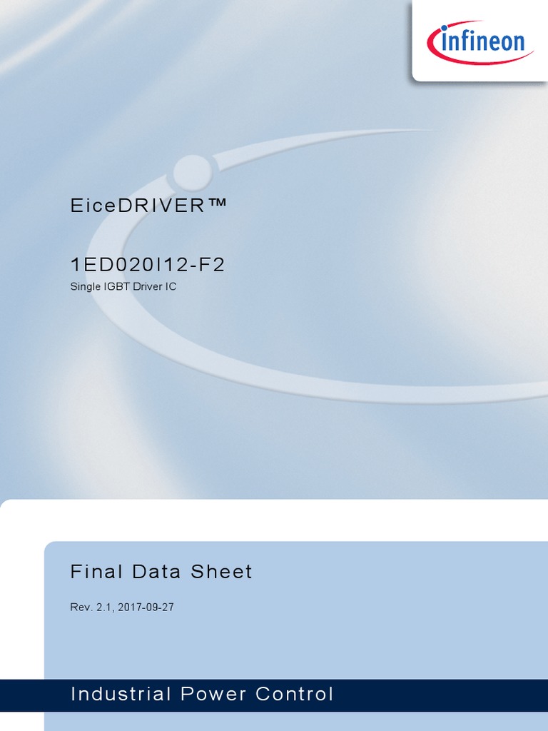 Single IGBT Driver IC 1ED020I12-F2 | PDF | Power Supply | Capacitor