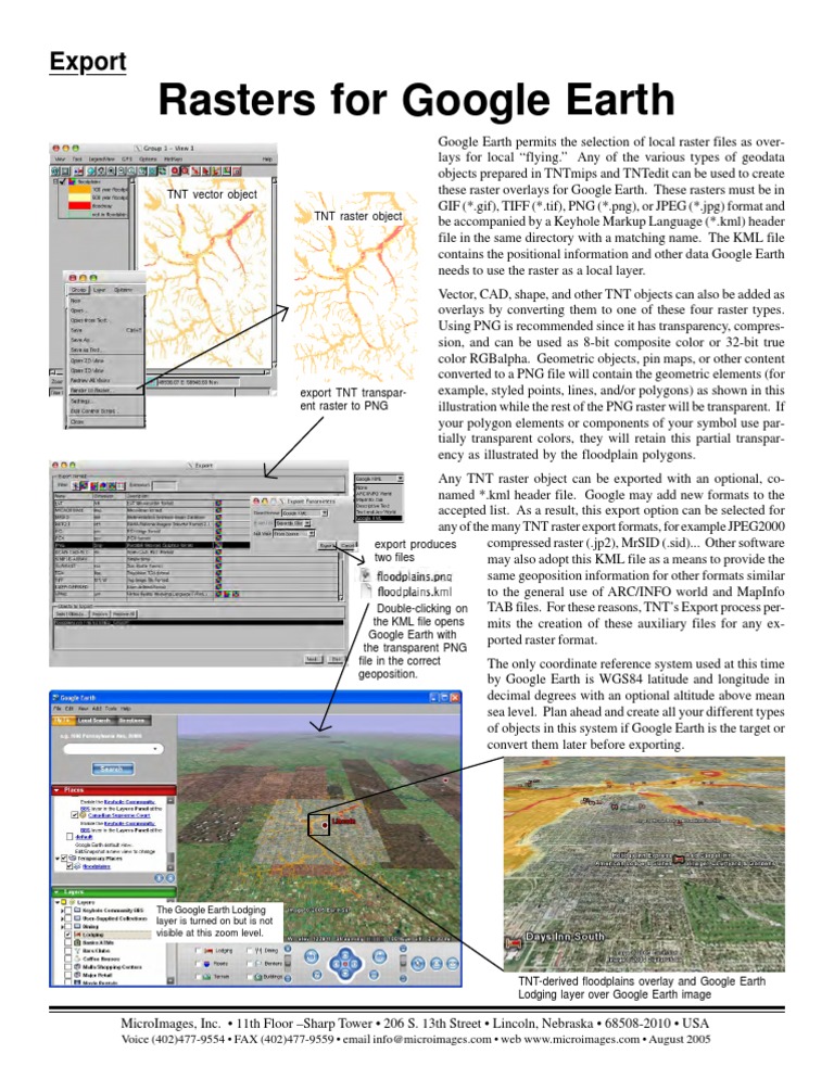 Rasters For Google Earth: Export | PDF | Imaging | Scientific Modeling