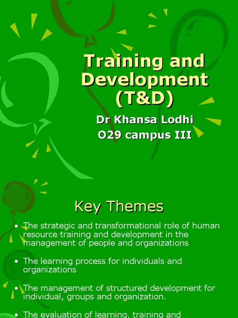 Training and Development | PDF | Organization Development | Learning