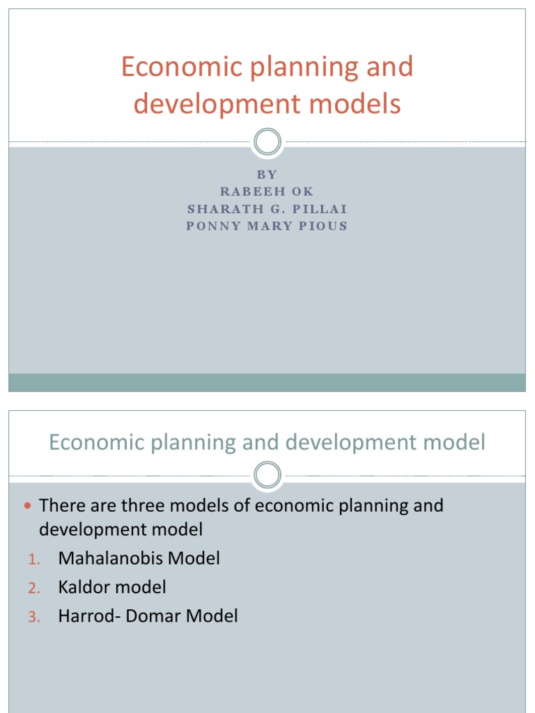 Managerial Economics - Economic Planning and Development Models | PDF ...