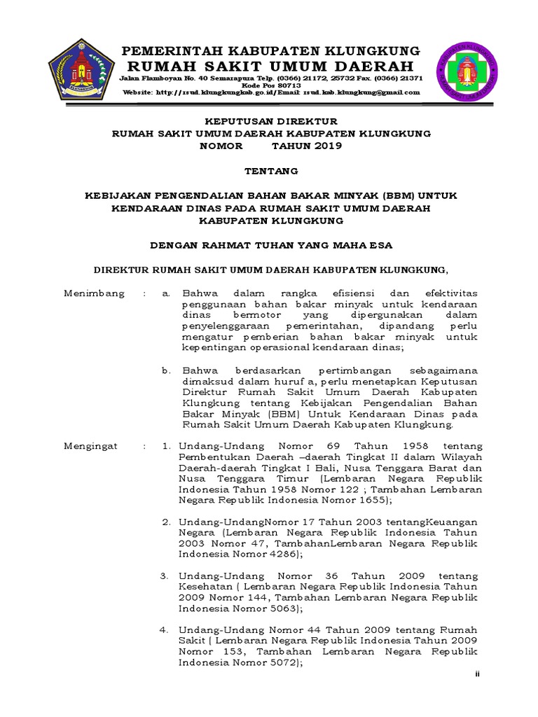 SK Kebijakan BBM | PDF