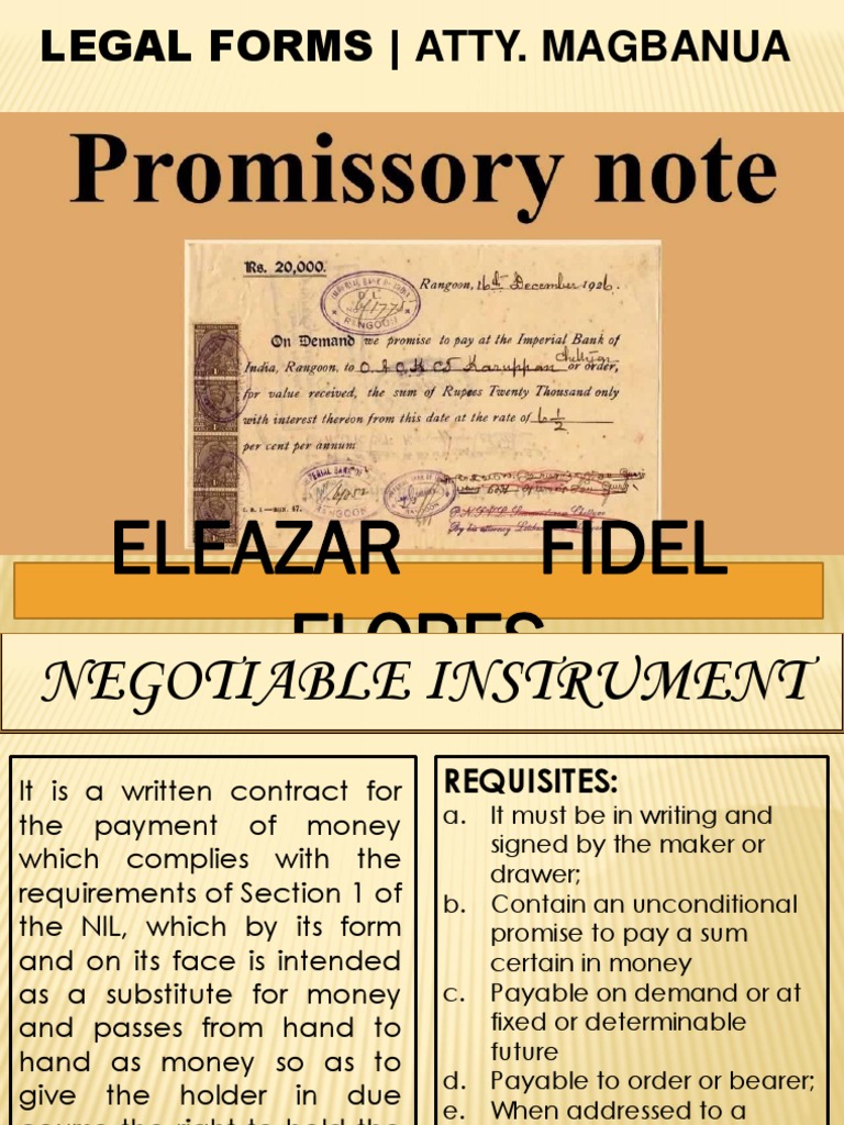 Promissory Notes | PDF | Promissory Note | Negotiable Instrument