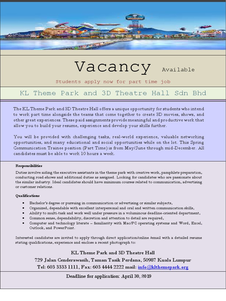 Vacancy Available Notice | PDF