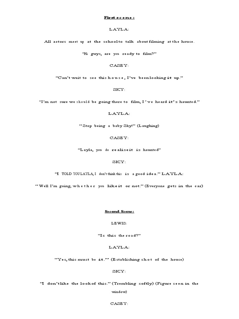 Script | PDF | Leisure