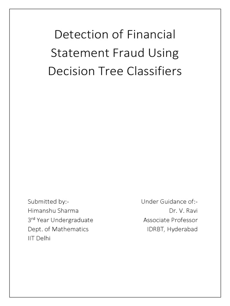 Himanshu Sharma - Detection of Financial Statement Fraud Using Decision ...