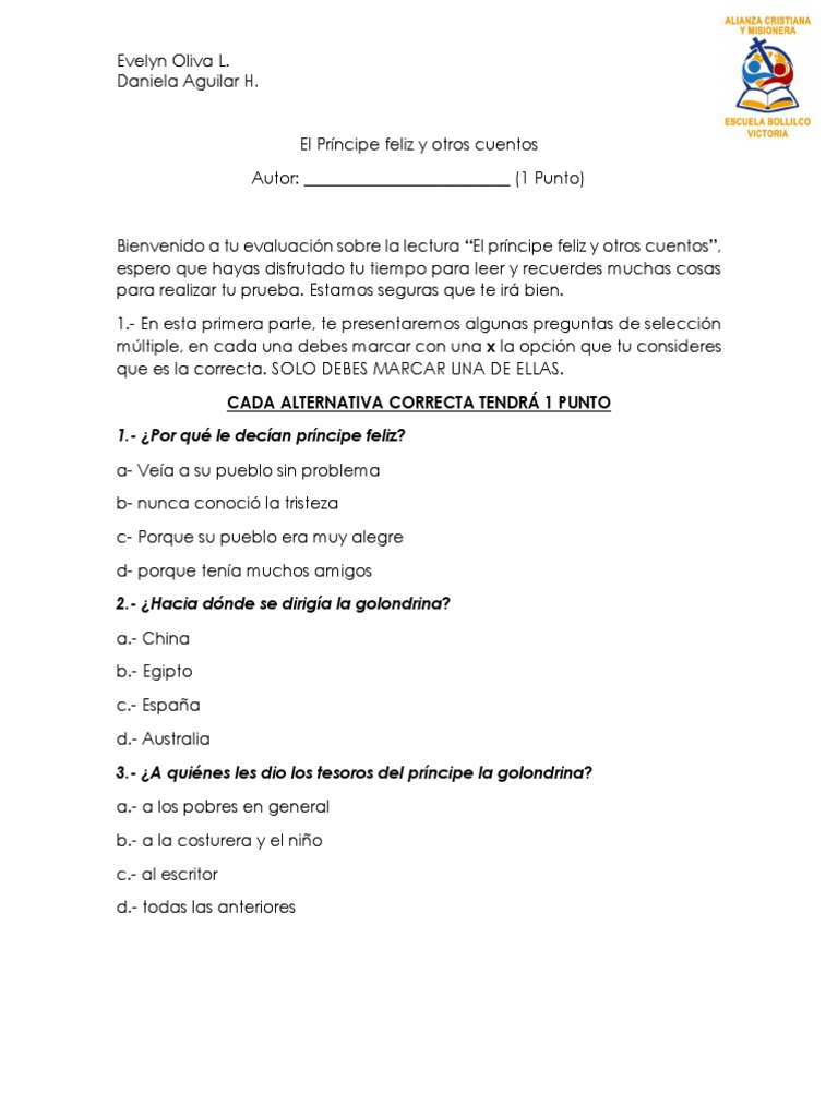 El Príncipe Feliz y Otros Cuentos | PDF | Cuentos | Ocio