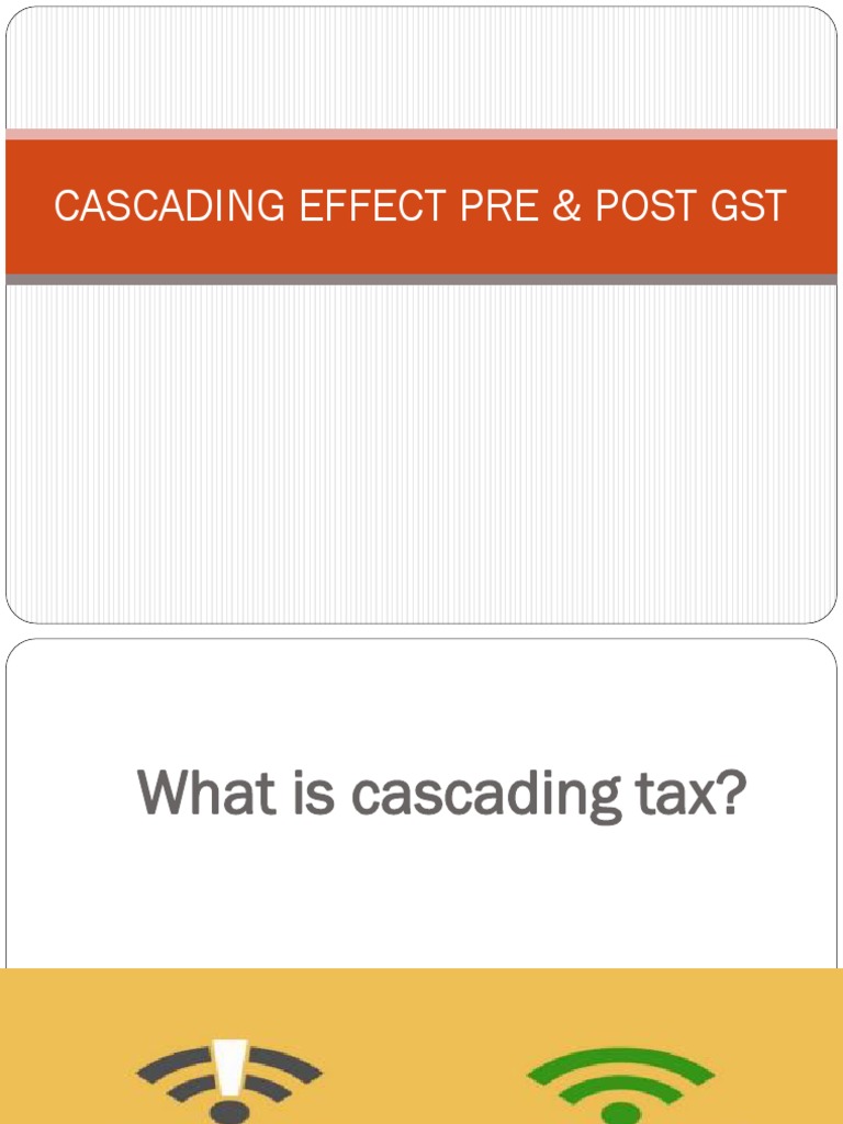 Understanding the Cascading Effect of Taxes in India's Tax System Pre ...