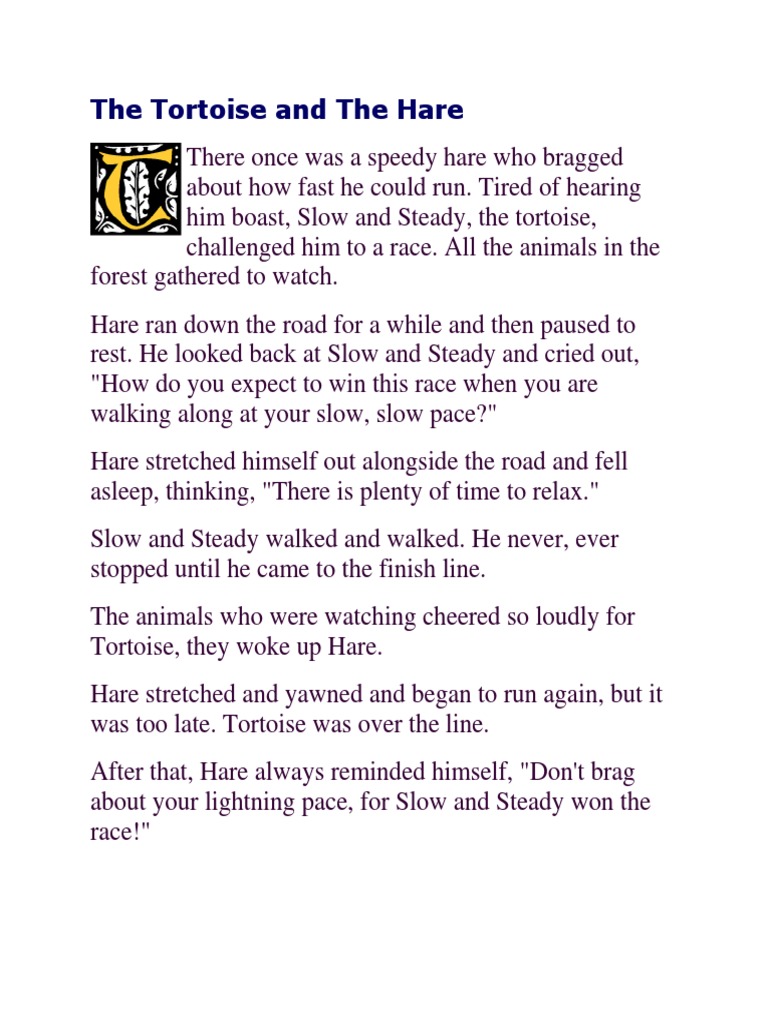 The Tortoise and The Hare | PDF