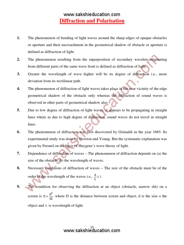 Diffraction | PDF | Diffraction | Polarization (Waves)