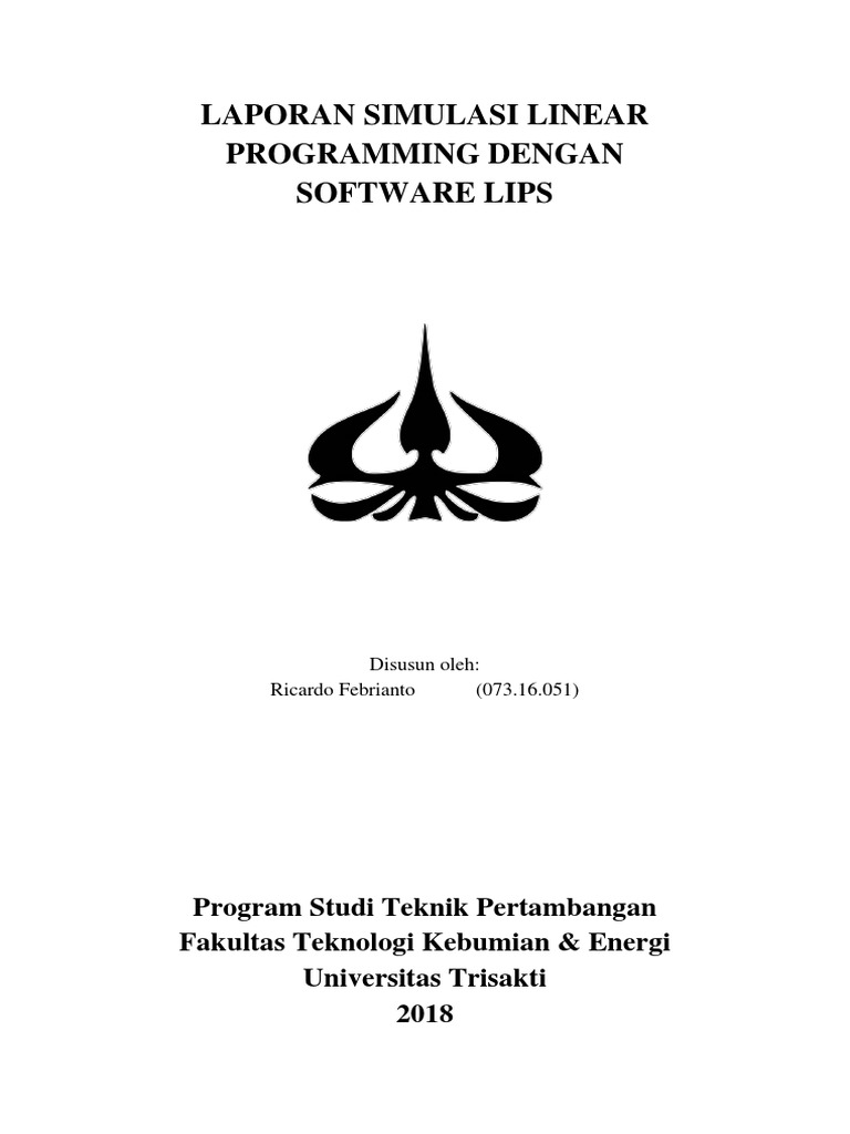 Simulasi Linear Programming dengan LiPS | PDF