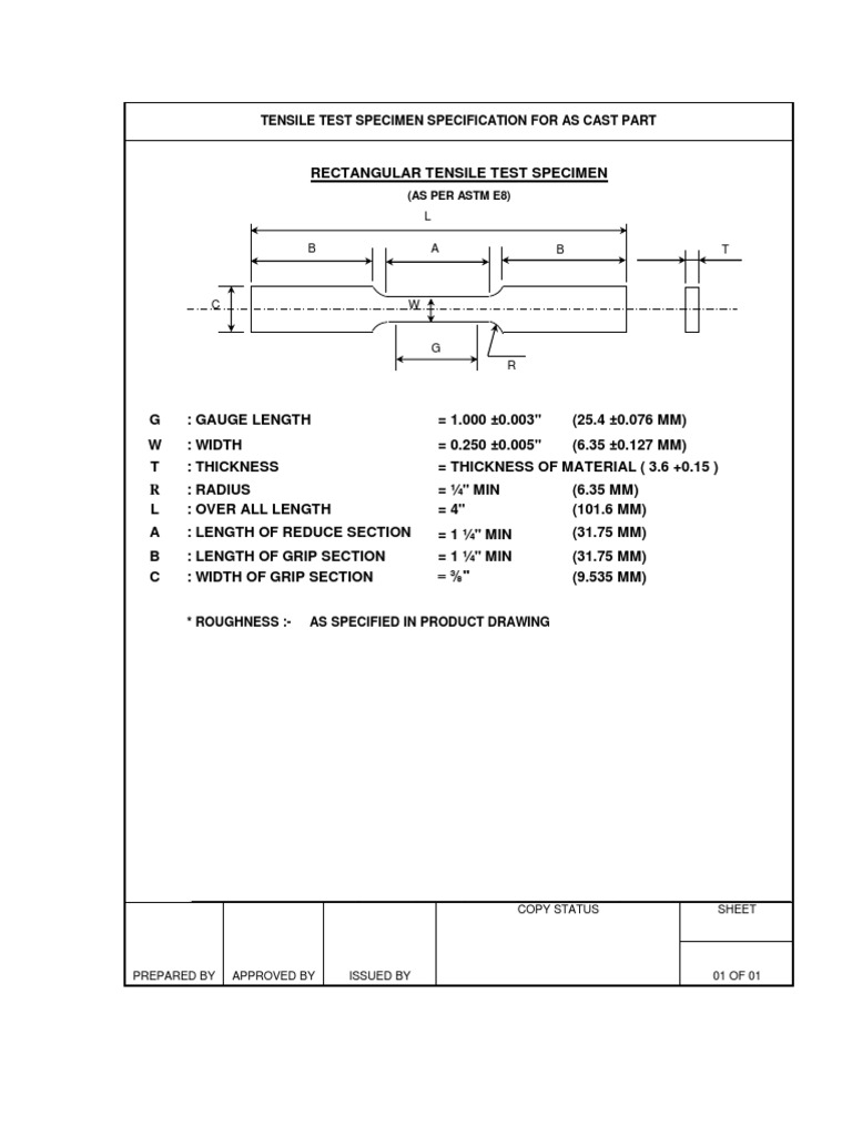 Test Specimen PDF | PDF | Materials Science | Applied And ...