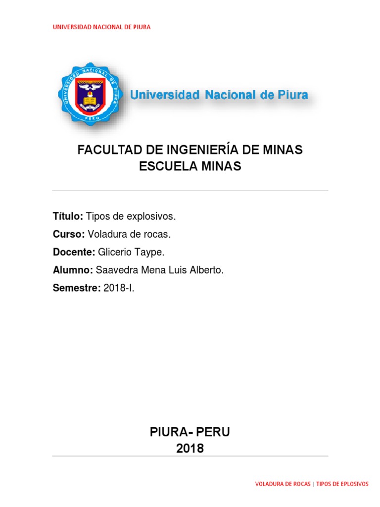 Tipos de Explosivos | PDF | Materiales | Naturaleza